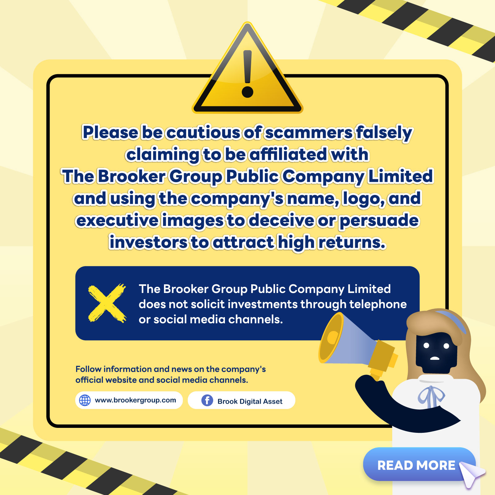 Investment Scam Warning - The Brooker Group PCL